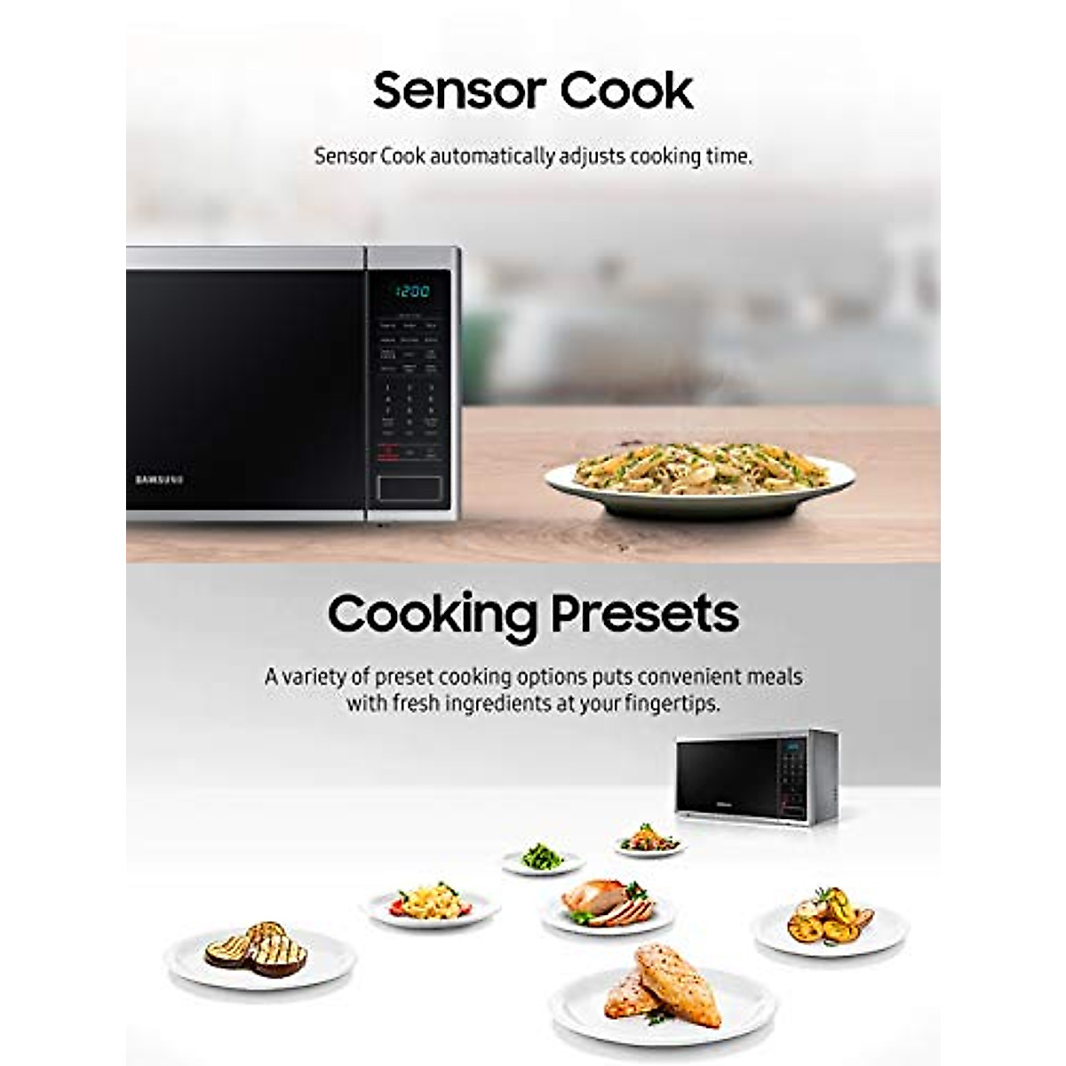 Samsung MS14K6000AS/AA MS14K6000 Speed-Cooking-Microwave-ovens, 1.4 cu. ft, Stainless Steel