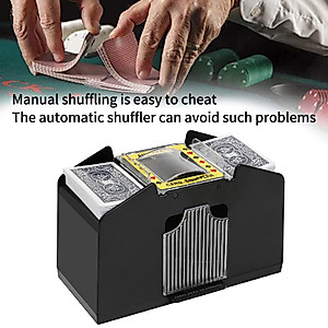 Ni-SHEN 4 Deck Automatic Card Shuffler USB/Battery Operated Electric Shuffler for Family Party Poker/Blackjack/UNO(1-4 Deck Card Shuffler)