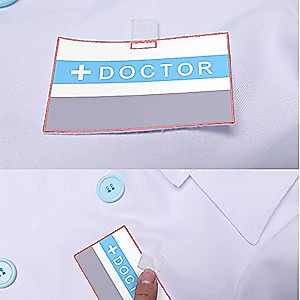 leegleri Doctor Lab Coat Role Play Costume Pretend Play Jacket for Toddler,Doctor Dress Up Outfit for Birthday Gift(3-4years)
