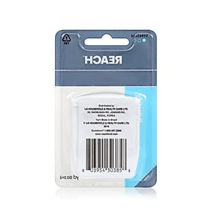 Reach Waxed Dental Floss Bundle | Effective Plaque Removal, Extra Wide Cleaning Surface | Shred Resistance & Tension, Slides Smoothly & Easily, PFAS FREE | Unflavored, 55 YD, 6pk