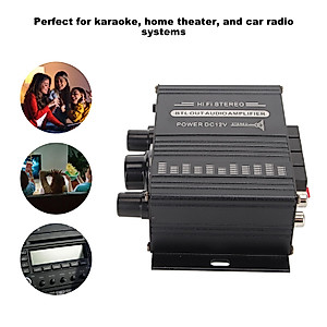 AK-160BT5.0 Power Amplifier,20Wx2 20Hz-20KHz DC 12V HiFi Mini Amp Home Theater Stereo Receiver,Receiver Audio Amplifier for Car Home