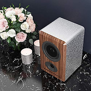 Livelynine 15.8x394 Silver Glitter Wallpaper Peel and Stick Decorative Contact Paper for Dresser Counters Tabletop Desk Crafts Walls Self Adhesive Silver Wall Decor Waterproof Glitter Vinyl Wrap