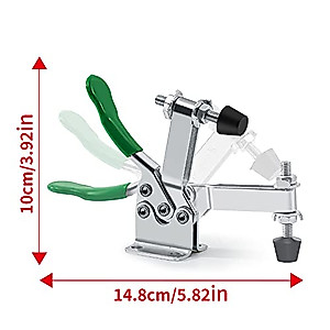 10 pack Hold Down Toggle Clamps Latch Antislip Red 201B Hand Tool 200Lbs Holding Capacity Antislip Horizontal Quick Release Heavy Duty Toggle Clamp Tool (201B 10pcs Green)