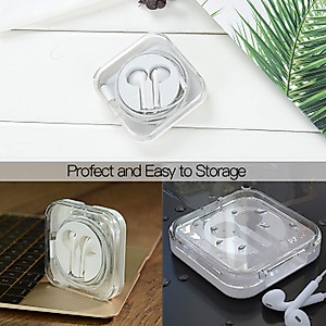 pzoz Earbuds Case Compatible for Apple iPhone/iPad/iPods EarPods, Earphones Cord Organizer Cover Wired Manager Holder Wrap Winder Mini Storage Carrying Cable Management