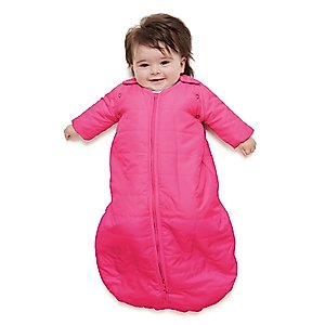 baby deedee Sleep Nest Travel Quilted Baby Sleeping Bag Sack with Sleeves, Hot Pink, Large (18-36 Month)