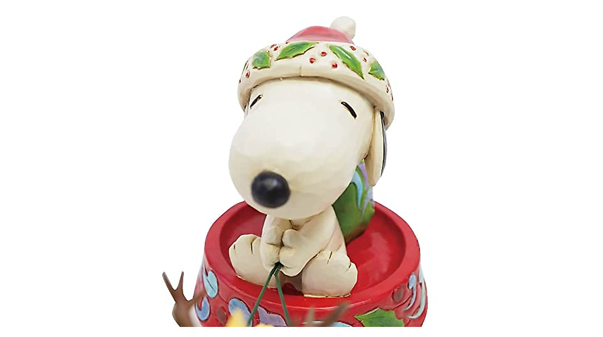 Enesco Peanuts Santa Snoopy Figurine – Holiday Cheer