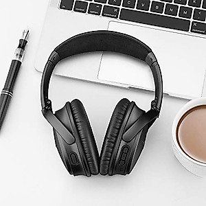 QC35 Headphones Replacement Ear Pads - QC35,QC35ii Replacement Earpads Cushion - Compatible with Bose Quiet Comfort35,QC25,QC35ii,QC15,AE2,AE2i-Comfortable & Durable（Black）