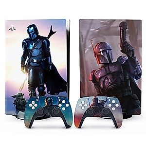 Game Console and Controller Skins and Wraps for PS5 Disc Version, Durable Scratch Resistant Bubble-Free Stitckers for Playstation5 Disk Edition