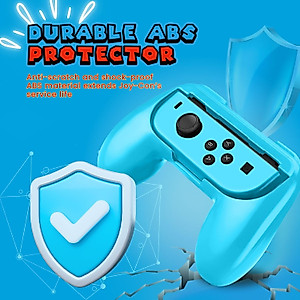 TNP Joy-Con Grip for Nintendo Switch/OLED (2 Pack Red + Blue) Comfortable Grip Wear Resistant Joy-Con Handle Game Controller Kit Accessory for Nintendo Switch, Switch OLED