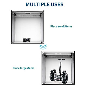 FOSITAN Bi-Color Photo Light Box 35’’/90cm Portable Shooting Tent Photo Box with 7 Color Backgrounds, 252 LED Beads, 360 Degree Rotated Light Board, 2600-8500K(±200K), CRI 92+