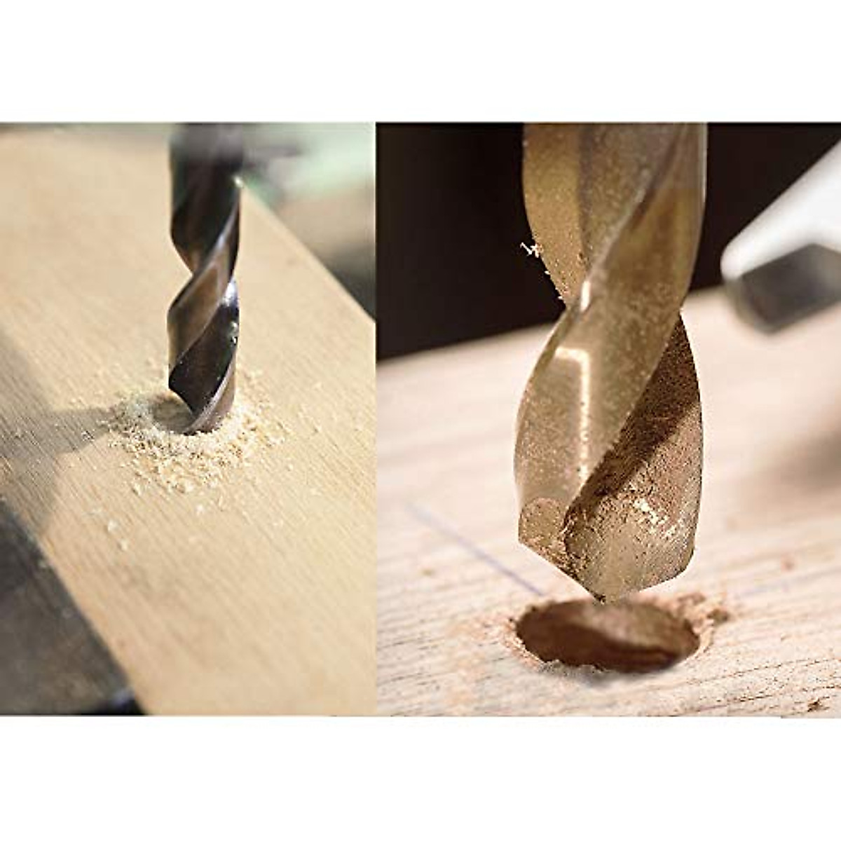 Twist Drill Bit Set 15-Piece Round Handle SAE HSS Perfect for Wood Plastic Metal with Plastic Box