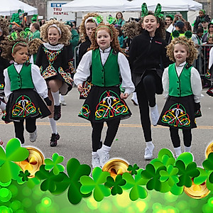 Censen 24 Pcs Pom Pom Headband Tinsel Wrapped Ponytails Head Bopper Headwear Hair Accessories Party Costume(Green)