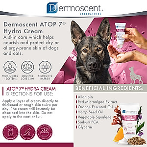 Dermoscent ATOP 7 Hydra Cream for Dogs & Cats for Dry & Allergy-Prone Skin Relief - Veterinarian Dermatologist Formulated - 50 ml / 1.66 fl. oz.