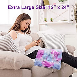 GOQOTOMO Heating Pad Fast-Heating Technology for Back/Waist/Abdomen/Sh-oulder/Neck Pain and Cramps Relief - Moist and Dry Heat Therapy with Auto-Off Hot Heated Pad by-Colorful