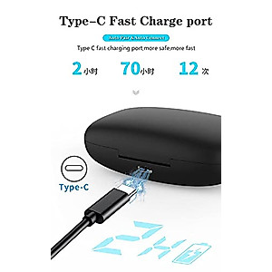 Wireless Earbuds Bluetooth Headphones 48hrs Play Back Sport Earphones with LED Display Over-Ear Buds with Earhooks Built-in Mic Headset for Workout BlackBWISUP