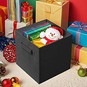 ShellKingdom Foldable Fabric Storage Cubes And Cloth Organizer Drawer For Closet And Toys, 6 Pack (Black)