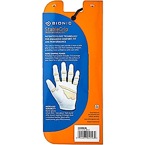 Bionic StableGrip with Natural Fit Golf Glove - White (Medium/Large, Left)