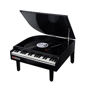 VOSTERIO Turntable HI-FI System with Dual Speakers, Belt-Driven Record Player with Bluetooth, Magnetic Cartridge, Built-in Amplifier