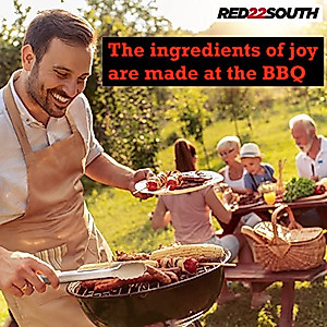 RED22SOUTH Grilling Accessories for Outdoor Grill - 2 Grill Tongs, a Grill Spatula & Fork, 4pc Stainless Steel BBQ Tongs & Grill Set, Heavy Duty Barbecue Tools, BBQ Set