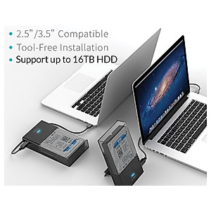 Avolusion HDDGear (HDDGU3-DS) USB 3.0 External Hard Drive Enclosure / HDD Docking Station for 2.5" SSD/HDD & 3.5" HDD - 2 Year Warranty