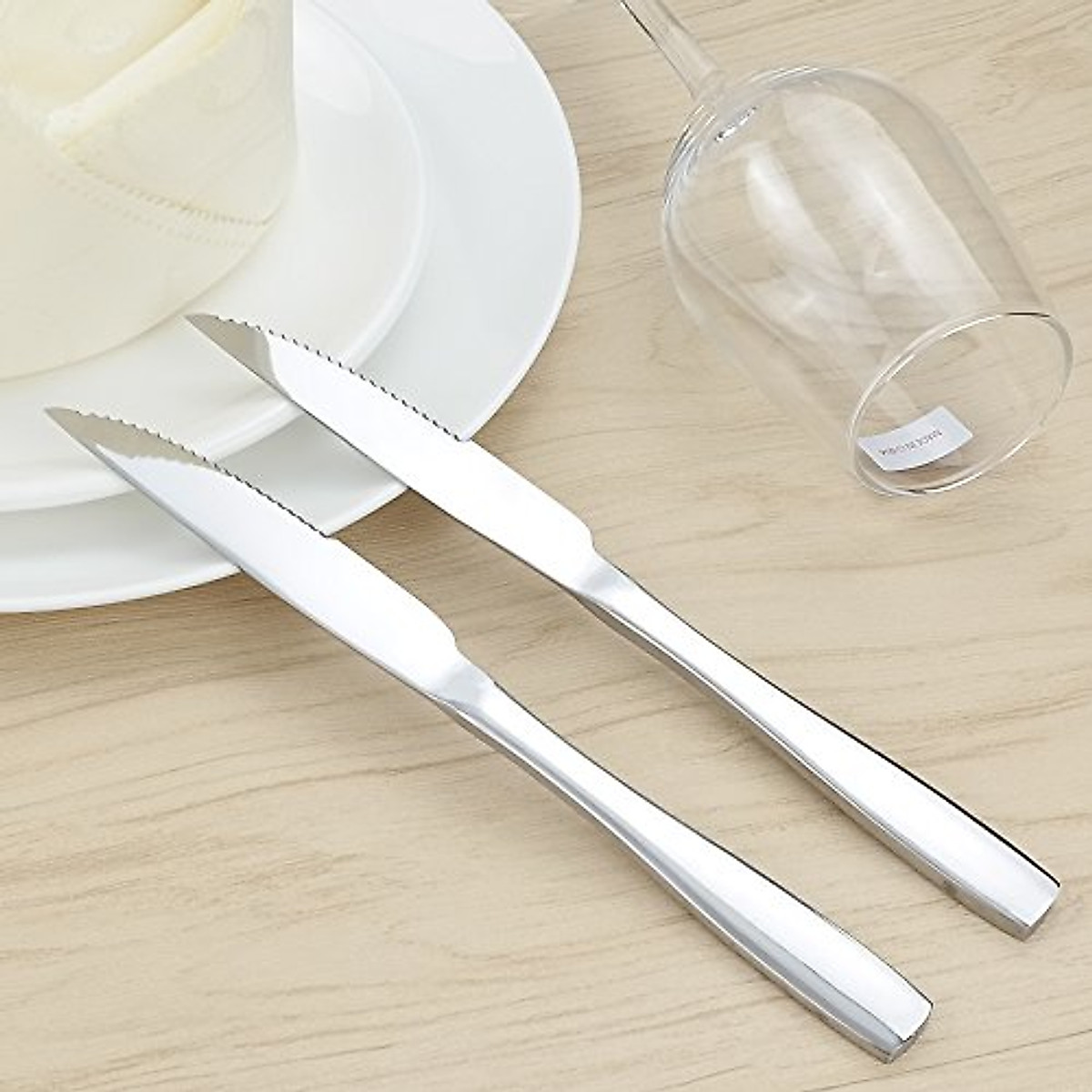 Hommp 8-Piece Stainless Steel Steak Knives for Chefs Commercial Kitchen