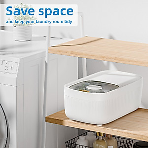 SUBEKYU Laundry Pods Container,2.6 Gal Laundry Pod Holder Dispenser,Dishwasher Pods Container with Push-Pull Lid,Laundry Room Organization and Storage Box for Washing Powder,Scent Beads,Dryer Balls