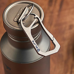 OLIFE Archamp B Men's Polarized Casual Sunglasses Bundle with Titanium Alloy EDC Carabiner Keychain Clip for Keys