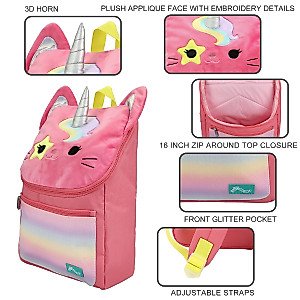Bioworld Squishmallows Sienna the Unicorn Cat Youth 16' Backpack