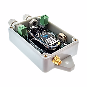 qBoxMini AFC DIY IOT Enclosure Kit (One SMA), IOT Enclosure for Feather ESP32 Cellular LoRa WiFi Arduino Board, Waterproof IP65 Enclosure with Glands, prototyping PCB, connectors Set and SMA