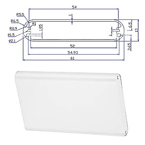 Anticorrosion 13x61x100mm Aluminum Alloy Enclosure Electronic Case for Industrial Equipment Shell(Sandblasted Oxidized Silver)
