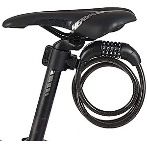 High Security 5-Digit Combination Lock for Bicycle Lock, Anti-Theft Mountain Bike Bicycle Lock, Black