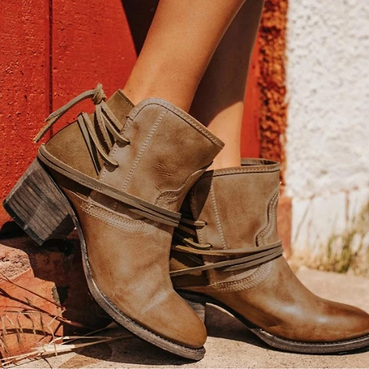 Womens Sandals, Womens Boots Ankle Women Heels Cute Boots Comfy Shoes Heeled Sneakers Tennis Spring Boots Cowgirl Boots Women Wide Calf Khaki