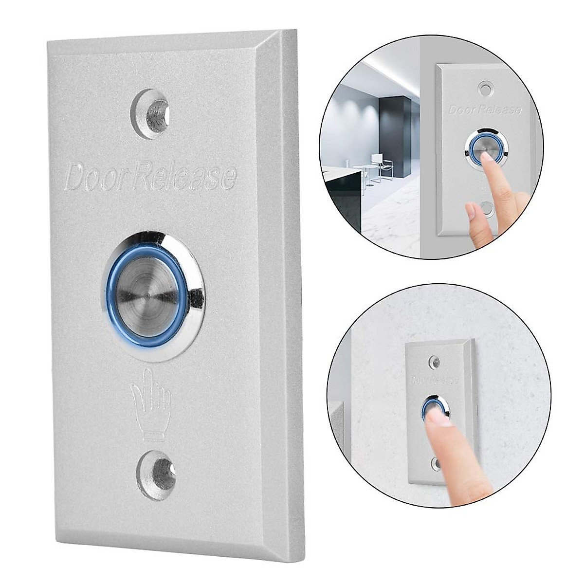 Door Access Control System Stainless Electric Steel Door Exit Button Door Push Release Button Push Button Switch with Indicator Light
