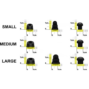 NICKSTON N-3 Assorted Replacement Set Ear Tips Adapters Gels Buds with Box Organizer and Cleaning Tool Compatible with In Ear Earphones Headphones