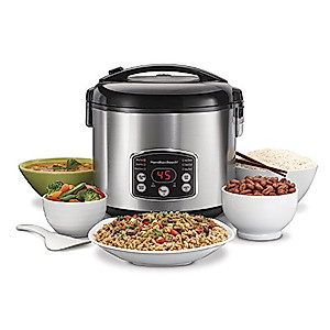 Hamilton Beach Rice & Hot Cereal Cooker, 10-Cups uncooked resulting in 20-Cups (Cooked), 37541