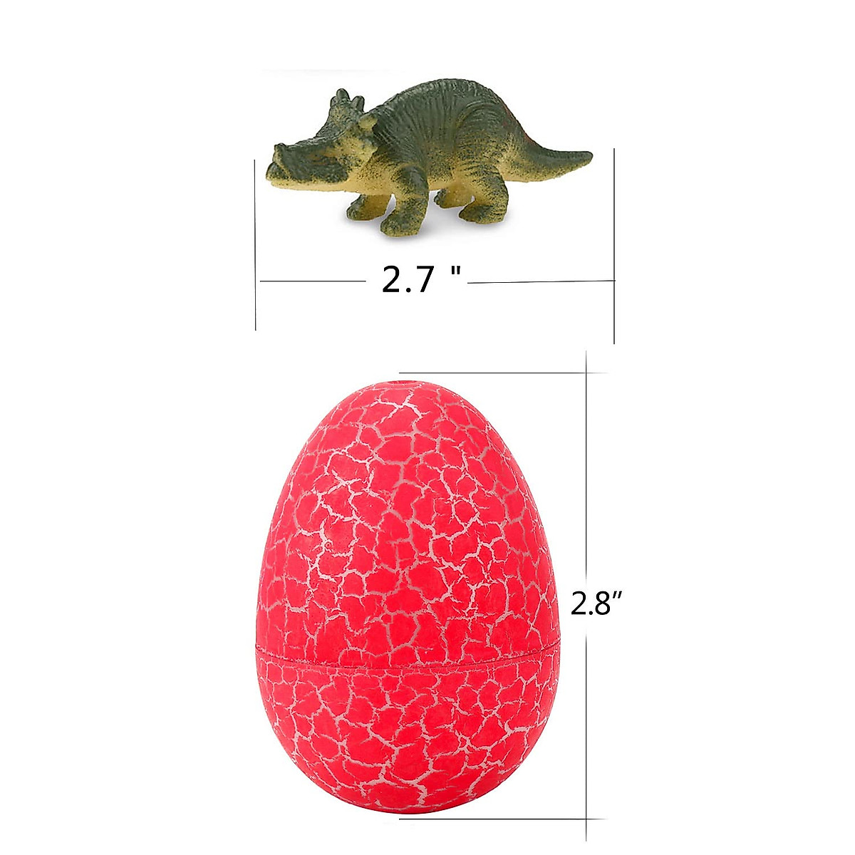 12 Dinosaur Eggs Toys, Surprise Pack with 12 Unique Dinosaur Figures,Goodie Bag Stuffers,Pinata fillers, Easter Eggs dongcoh,Carnival Prizes Treasure Box，Birthday Party Gifts for Kids