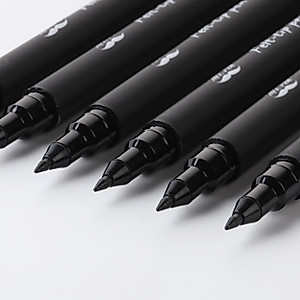 Mr. Pen- Pens, Felt Tip Pens, Black Pens, Pack of 6, Fast Dry, No Smear, Fine Point Pens Black, Black Felt Tip Pens, Bible Journaling Pens, Felt Pens, Planner Markers, Pens for Journaling