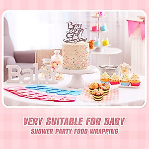 150 Pcs Wax Paper Sheets for Food Deli Papers Pink Checkered Sandwiches Paper Greaseproof Disposable Wrapping Paper for Sandwich Picnic Basket Liner Easter Birthday Baby Shower Party Supplies