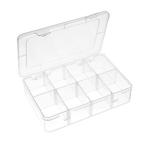 Tackle Box Organizer Bead Organizers and Storage with Adjustable Dividers Small Plastic Box Bead Storage Containers Small Parts Organizer Clear Storage Case Compartment Organizer for Snacks Craft