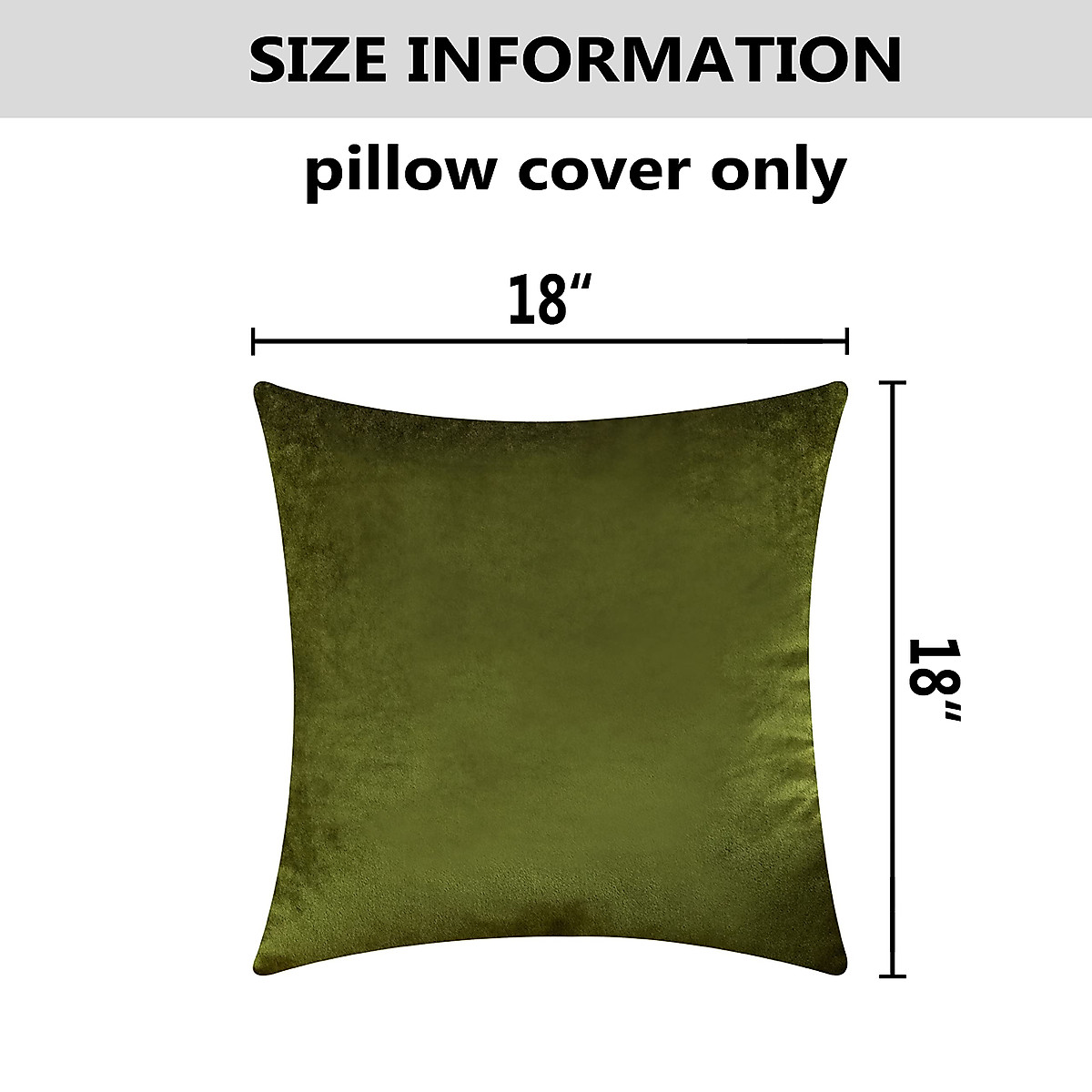 Home Brilliant Pillow Covers 18x18 inch for Couch Supersoft Velvet Square Solid Decor Pillow Case for Bench Garden Furniture, 45x45cm, Royal Blue