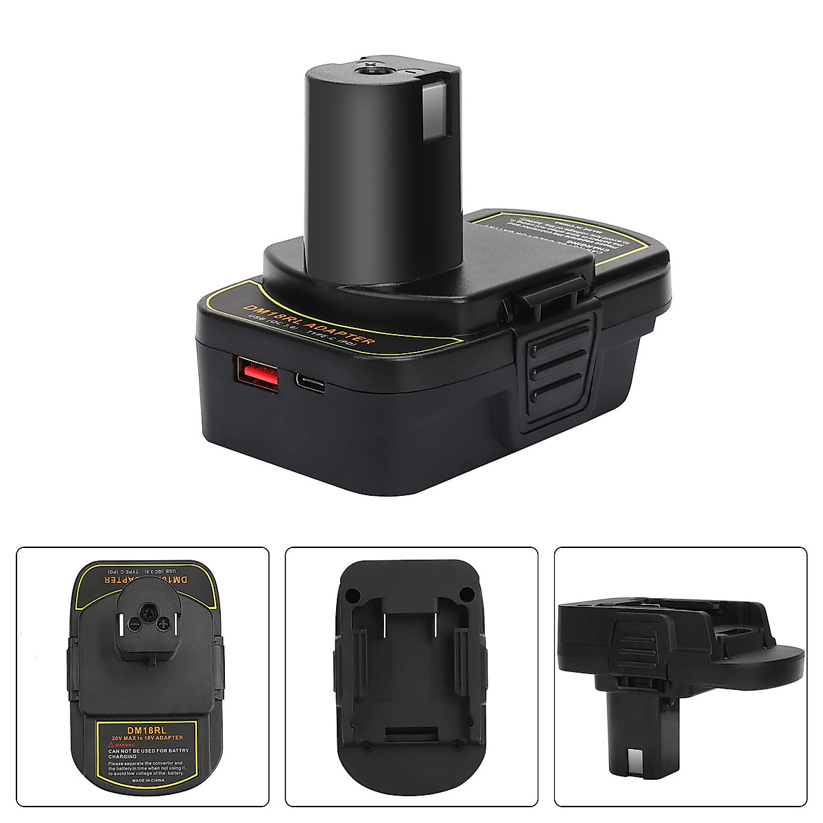 TENMOER DM18RL Battery Adapter for Dewalt to Ryobi Battery,for Dewalt 20V & Milwaukee M18 Battery Convert to Ryobi 18V P108 ABP1801 Battery