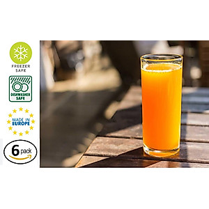 BOHEM'S Small Juice Glasses, Mini Clear Glass Cups Tumblers, Drinking Glassware for Orange Juice, Water, Milk, Coffee, Perfect for Tasting and Small Portions, Set of 6 (5 oz)