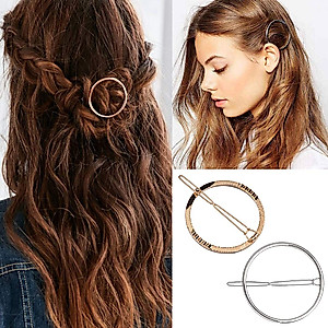 Gold Silver Minimalist Hair Clips Dainty Feather Hollow Hair Clips Set Feather Hair Pins Geometric Barrette Hair Accessories for Women