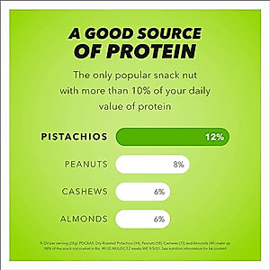 Wonderful Pistachios, No Shells, Roasted & Salted Nuts, 24 Ounce Resealable Bag, Good Source of Protein, Gluten Free, On the Go Snack