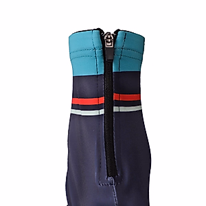 Holiberty Unisex Bike Overshoes Non Slip Windproof Cycling Shoe Covers Full Bicycle Overshoes for Men Women, Road Mountain Bike Booties (Navy Blue, XL)