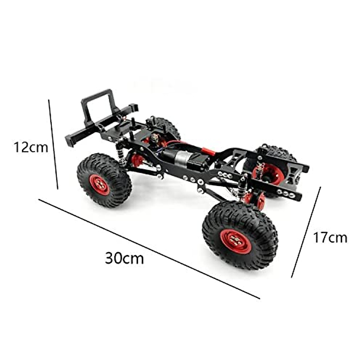 ShareGoo Metal RC Body Chassis Frame 1/12 4WD Frame Kit Compatible with 1/12 MN D90 D91 D96 MN98 MN99S RC Car (Black)