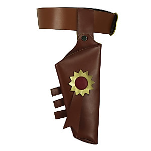 PAINEOMN Woody Belt with Holsters Sheriff Woody Costume Accessory Halloween Cowboy Cosplay Kit Accessories