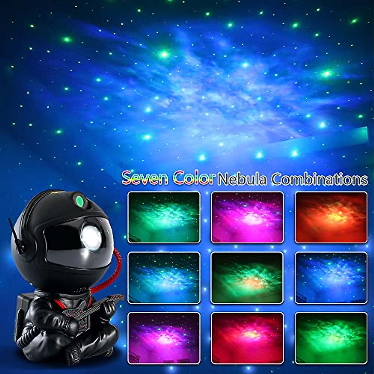 SHJQJJLBCQ Galaxy Projector, Astronaut Light Projector, Star Projector, Kids Night Light, Projector Lights for Bedroom, Adult Playroom,Ceiling, Room Decoration