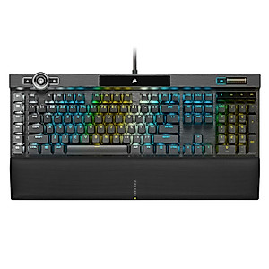Corsair K100 RGB Optical-Mechanical Gaming Keyboard - Corsair OPX RGB Keyswitches - AXON Hyper-Processing Technology for 4X Faster Throughput - 44-Zone RGB LightEdge (Renewed)