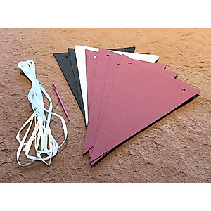 Graduation Party Decorations Maroon Black 2024/Burgundy Black Graduation Decorations/Maroon Birthday Party Decorations Bridal Shower/Burgundy Black Triangle Banners 2pcs